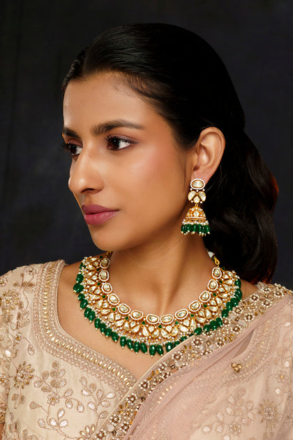 Rida Green Moissanite Set – Zevar by Geeta
