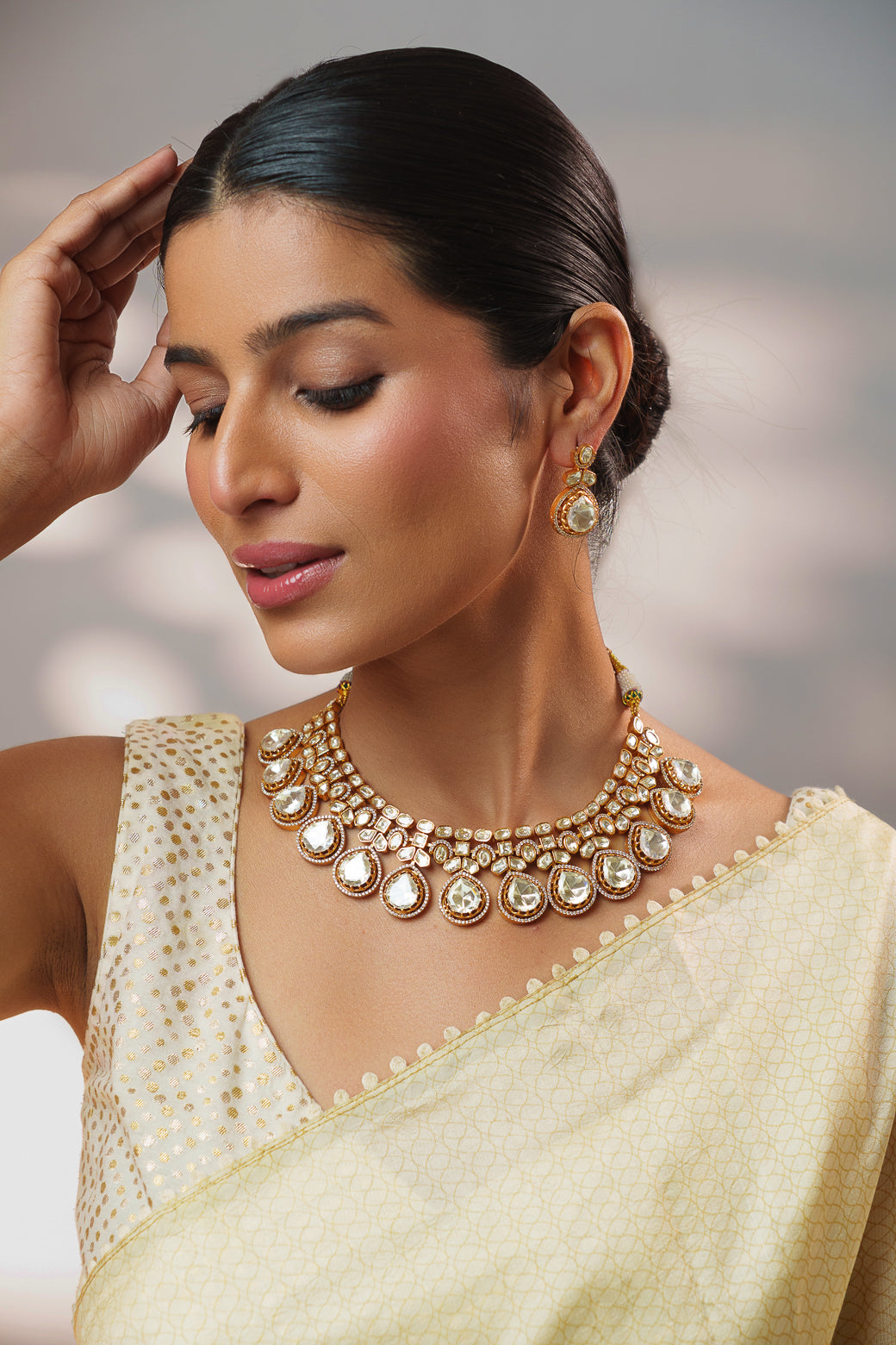 Zihar Moissanite Necklace Set – Zevar by Geeta
